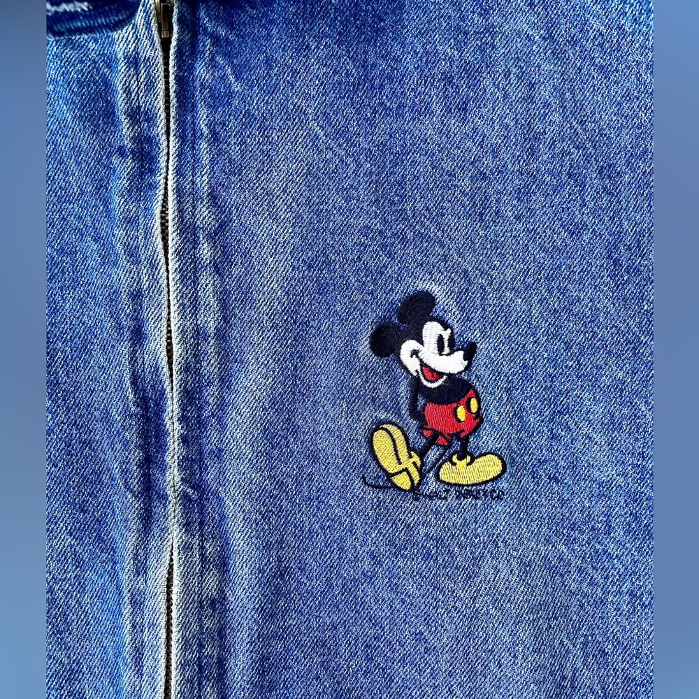 Vintage Walt Disney Mickey Mouse Denim Jean Jacket Em… - Gem